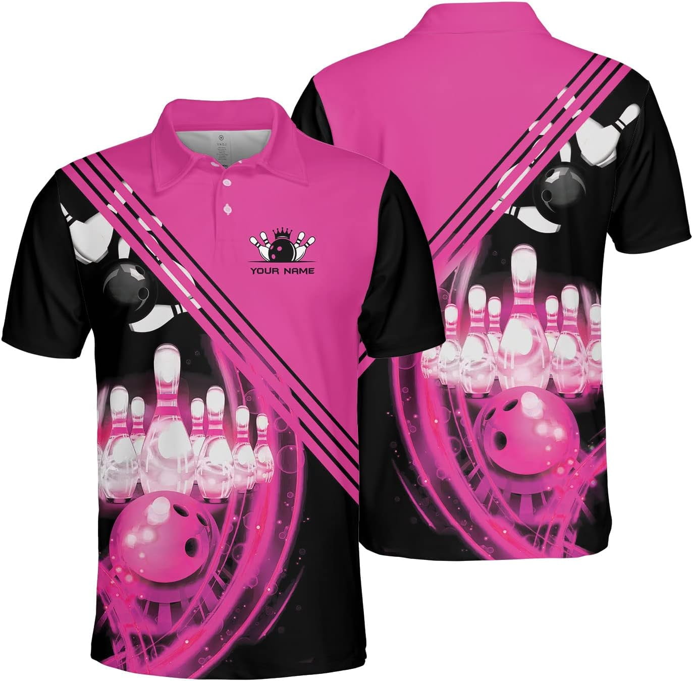 Personalized Name Bowling Polo Shirts 3D for Women, Bowling Shirt ...