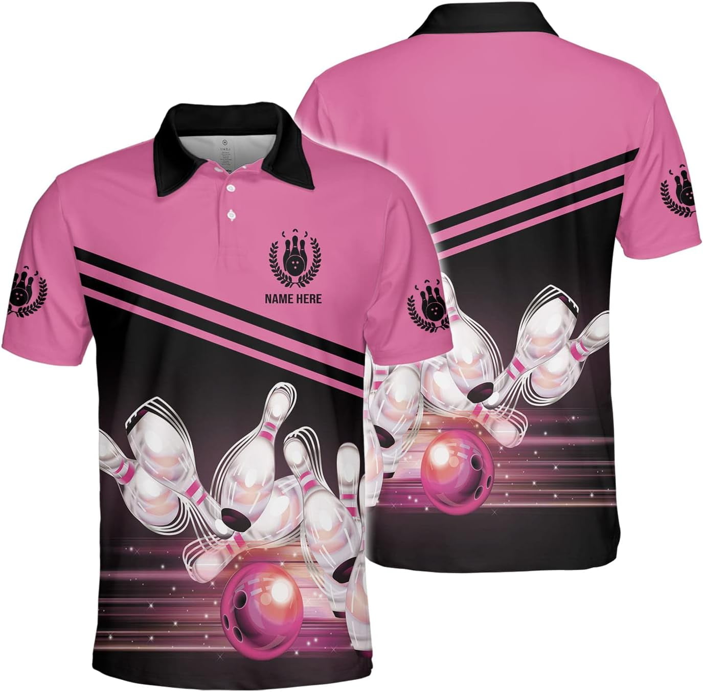 Personalized Name Bowling Polo Shirts 3D for Women, Bowling Shirt ...