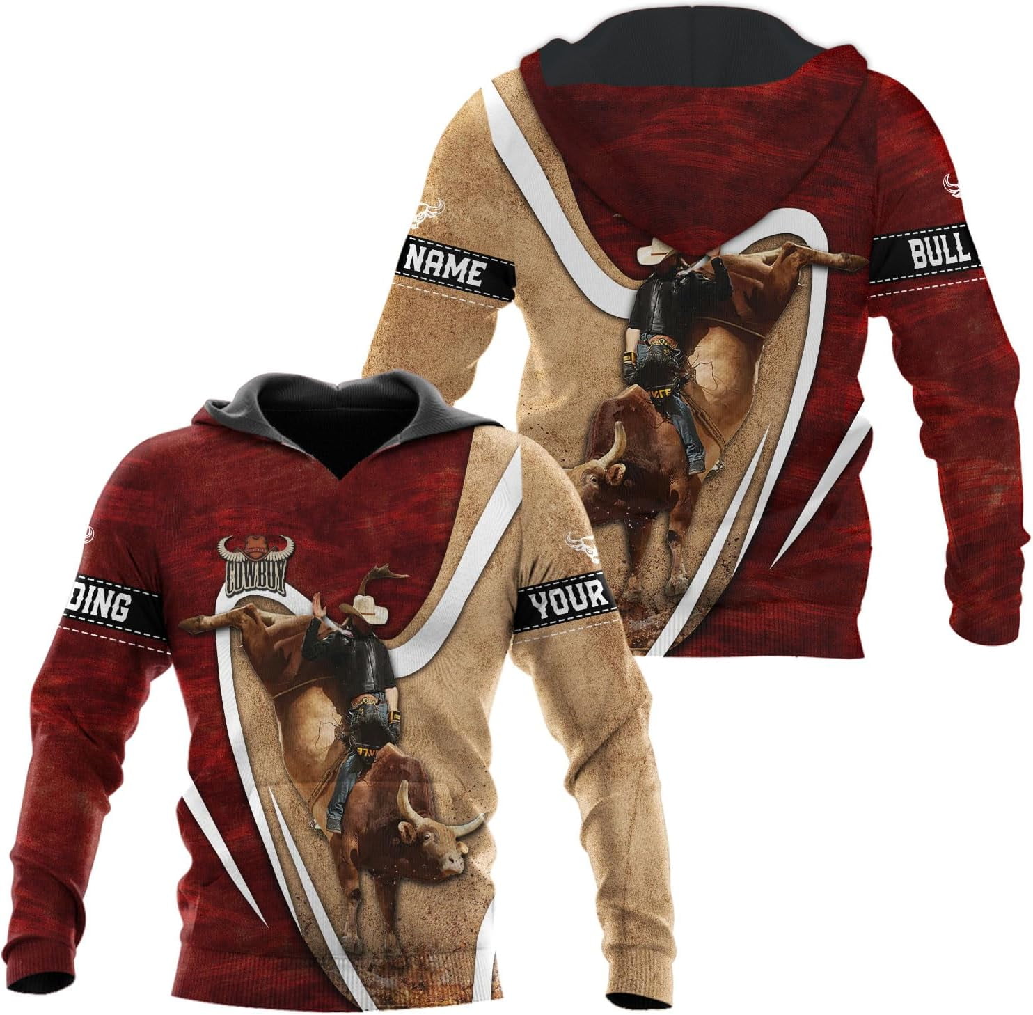 Personalized Name Bull Riding Shirt 3D, Rodeo Shirts Bull Biding Shirts ...