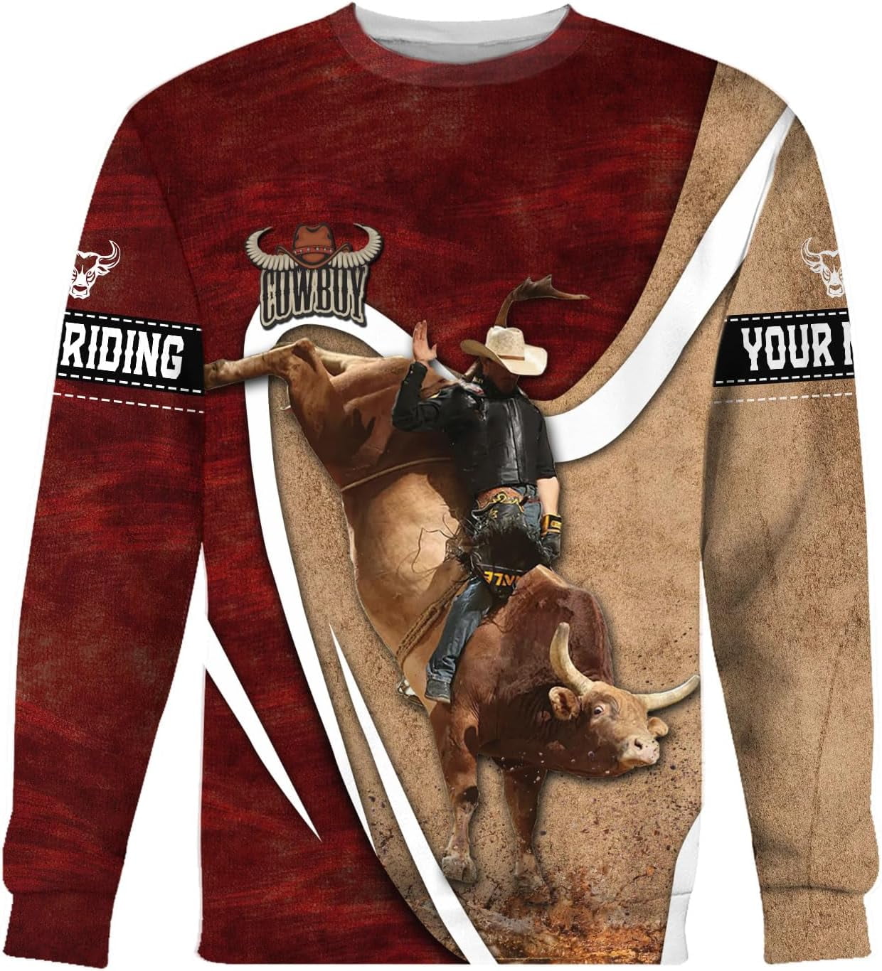 Personalized Name Bull Riding Shirt 3D, Rodeo Shirts Bull Biding Shirts ...