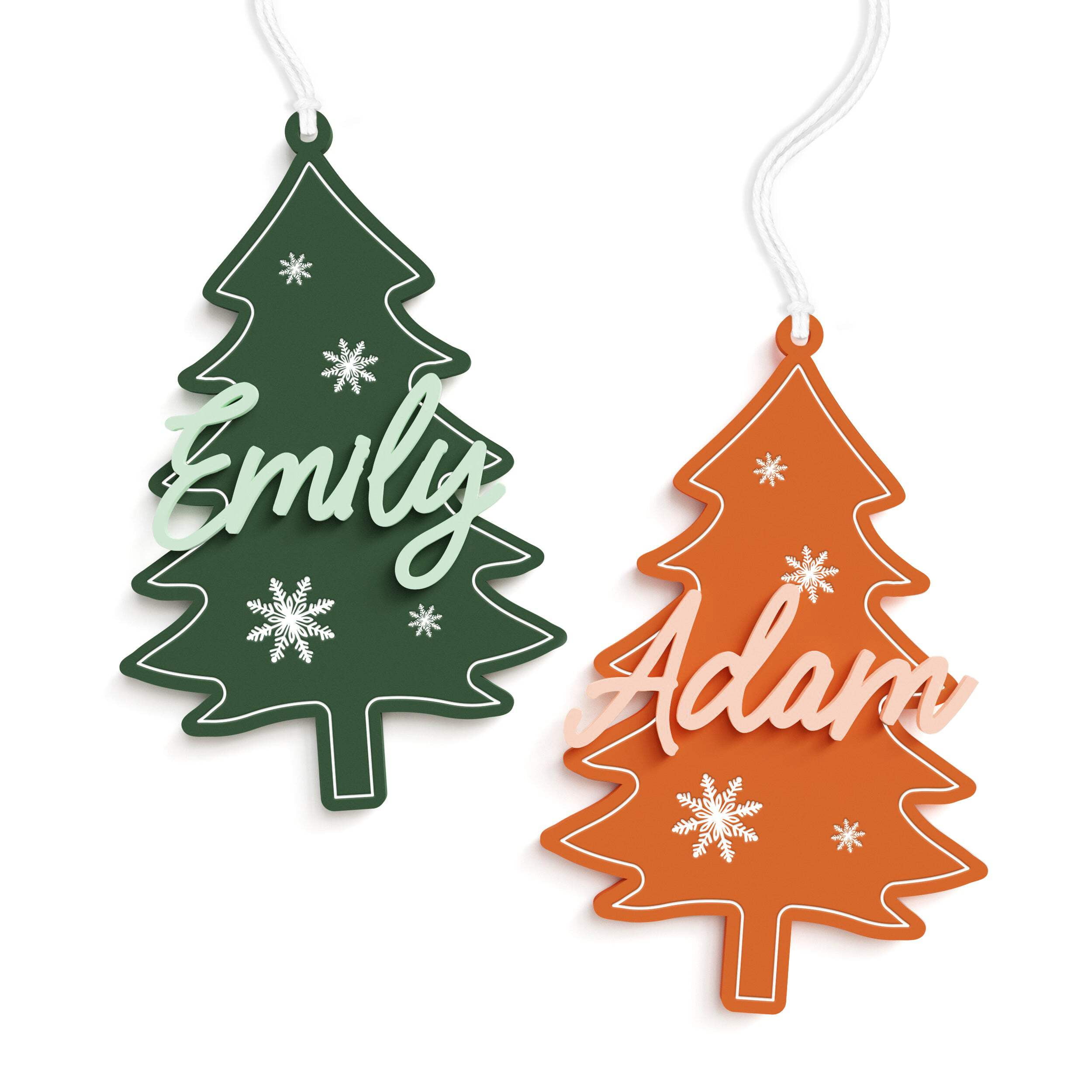 Personalized Name Christmas Tree Acrylic Gift Tag - Walmart.com