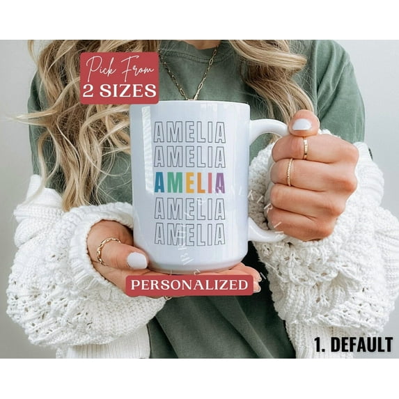 Personalized Name Coffee Mug, Custom Name Drinkware, Customized Mug for ...
