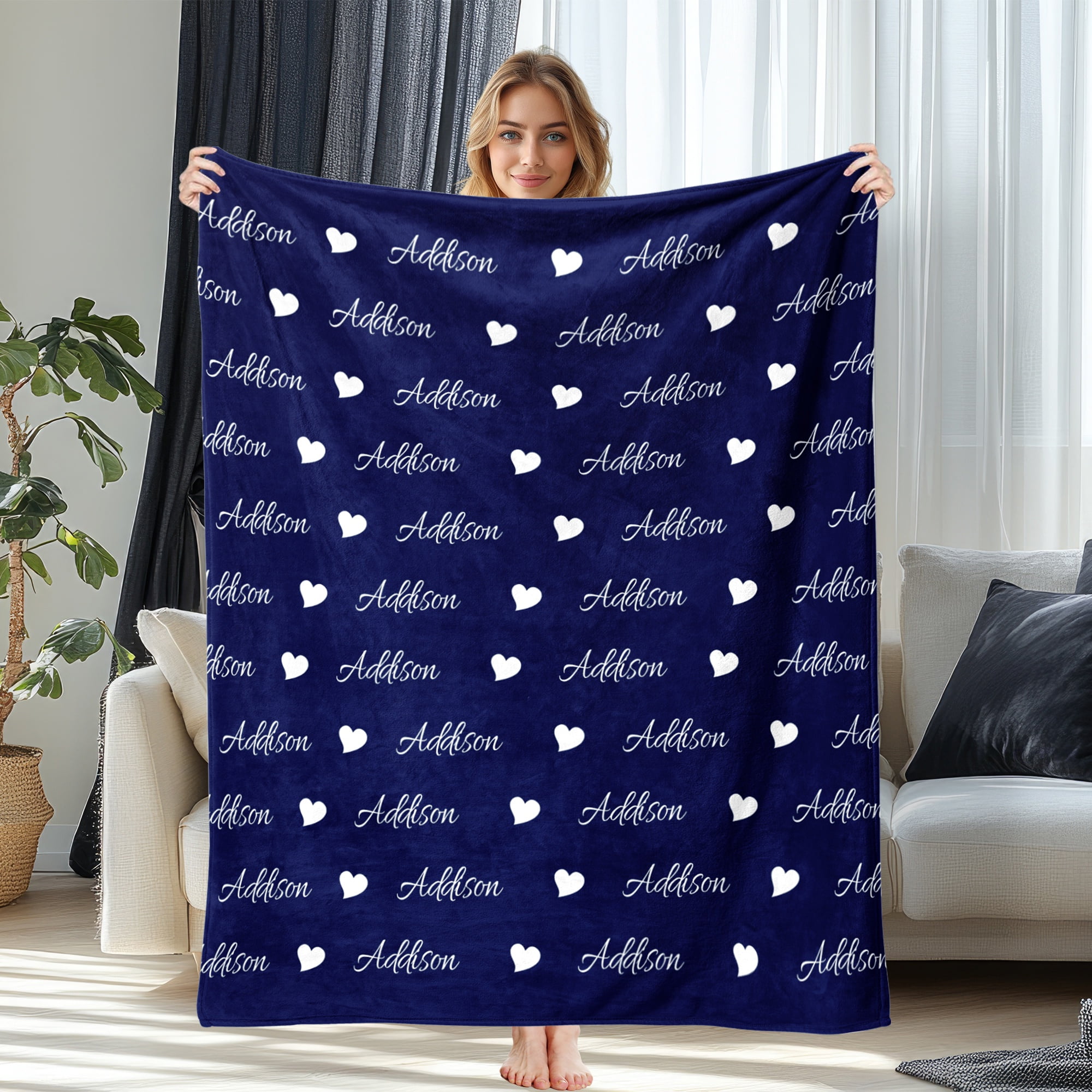 Personalized Name Custom Blanket, Fannel Throw Blanket,Customized ...