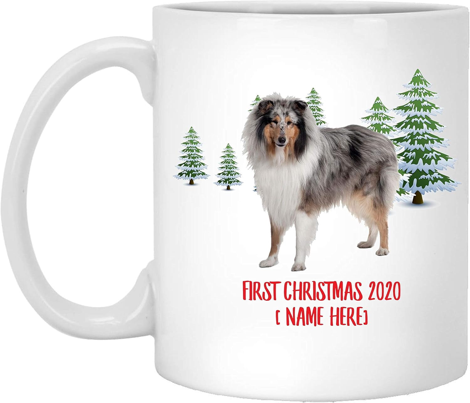 Personalized Name Custom Year Sheltie Shetland SheepDog Grey Merle Dog ...
