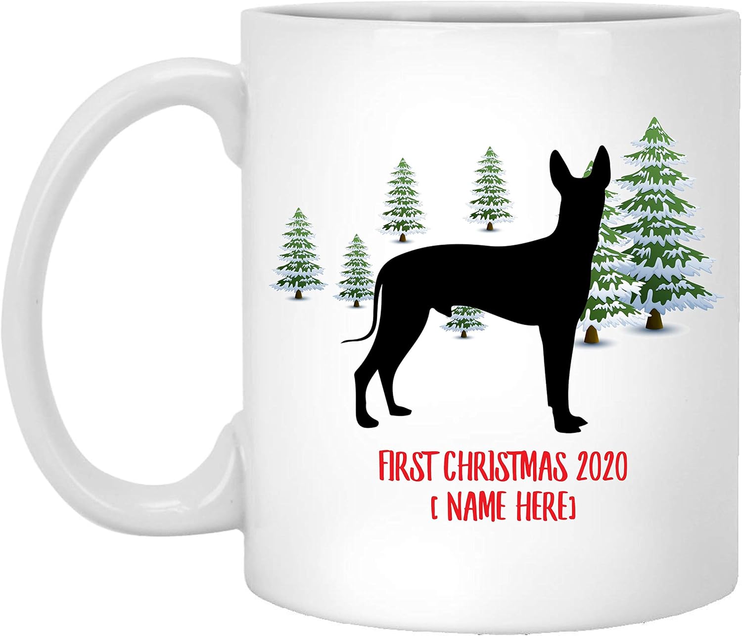 Personalized Name Custom Year Xoloitzcuintli Silhouette Dog First ...