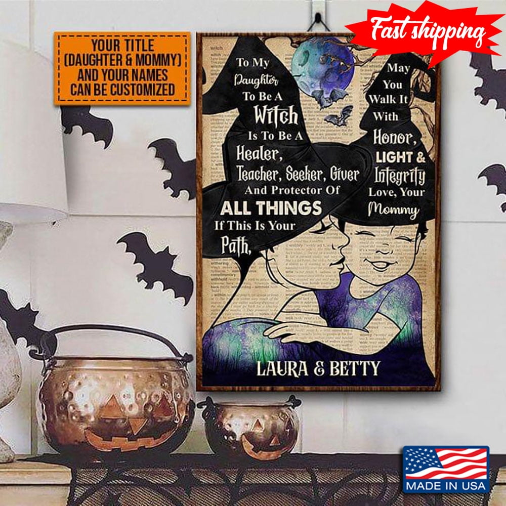 Personalized Name Dictionary Theme Witch Mom & Baby To My Daughter To Be A Witch Is To Be A ...