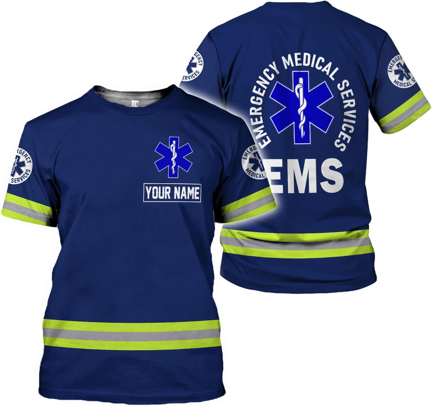 Personalized Name EMS Shirt 3D Uniform Emergency Medical Technician ...