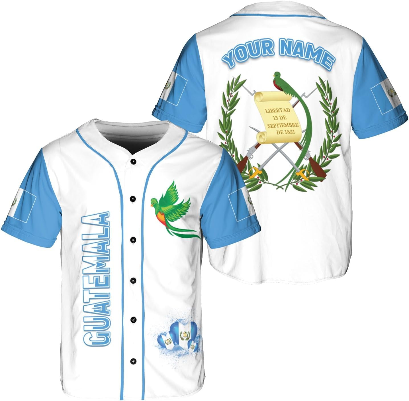 Personalized Name Guatemala Baseball Jersey Shirt Guatemala Camisas ...