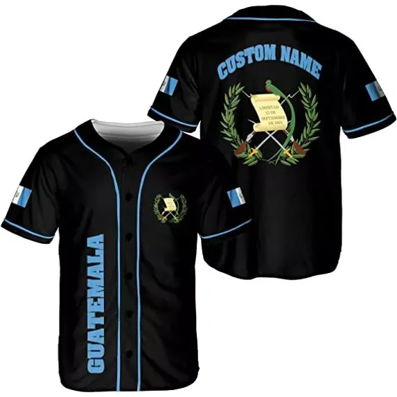 Personalized Name Guatemala Baseball Jersey Shirt Guatemalan Pride 3D ...