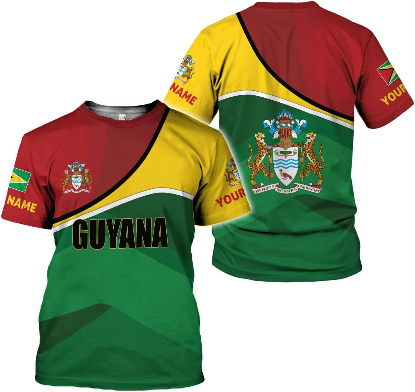 Personalized Name Guyana Shirts for Men and Women,Guyana Flag Funny ...