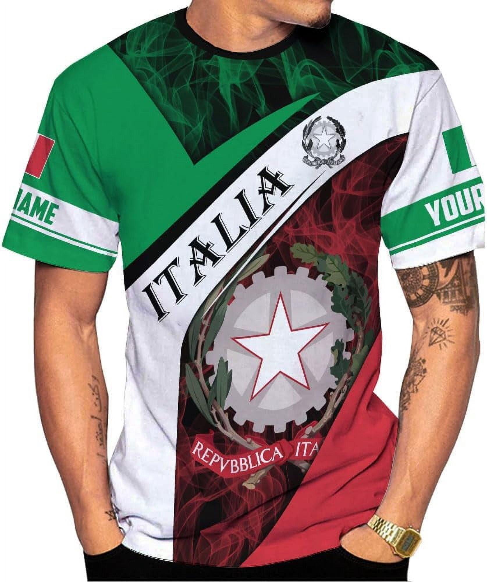Personalized Name Italy Shirt 3D, Custom Italian Shirt Flag for Men and ...