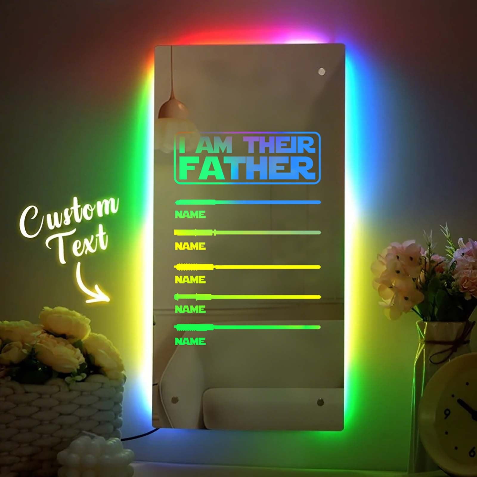 Personalized Name LED Mirror You are The Piece That Holds Us Together ...