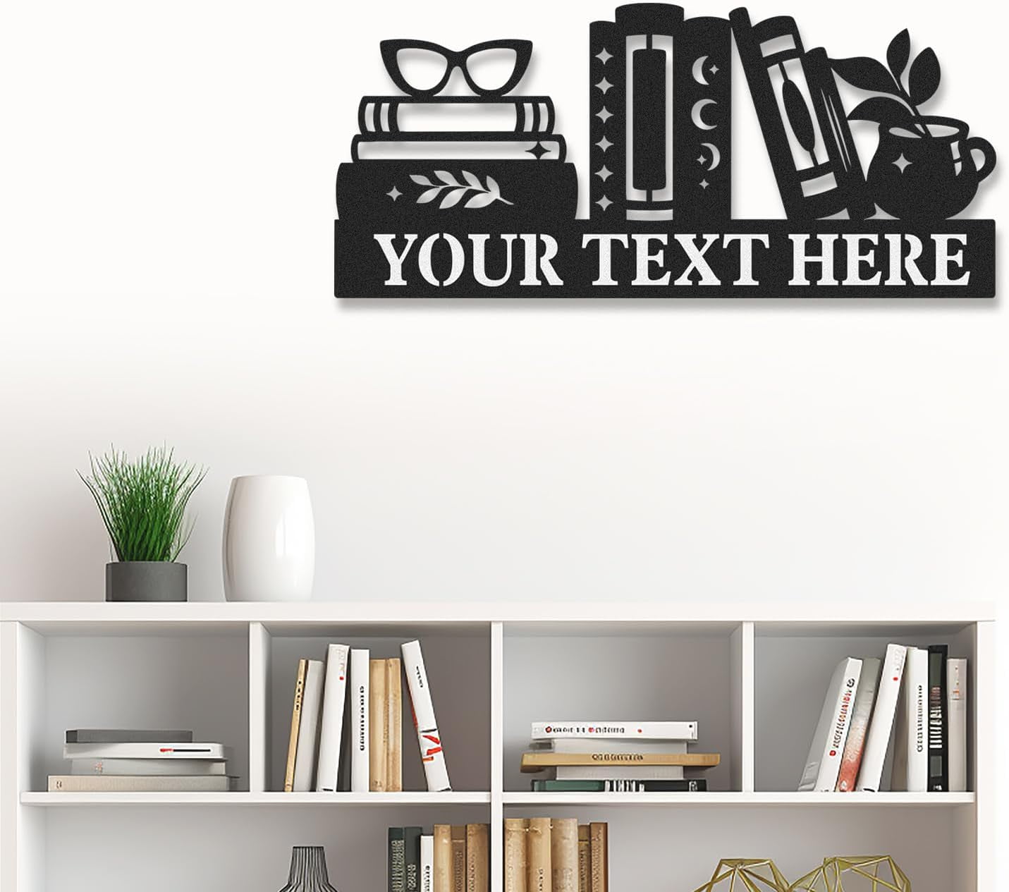 Personalized Name Metal Book Sign for Teachers, Custom Reading Sign ...