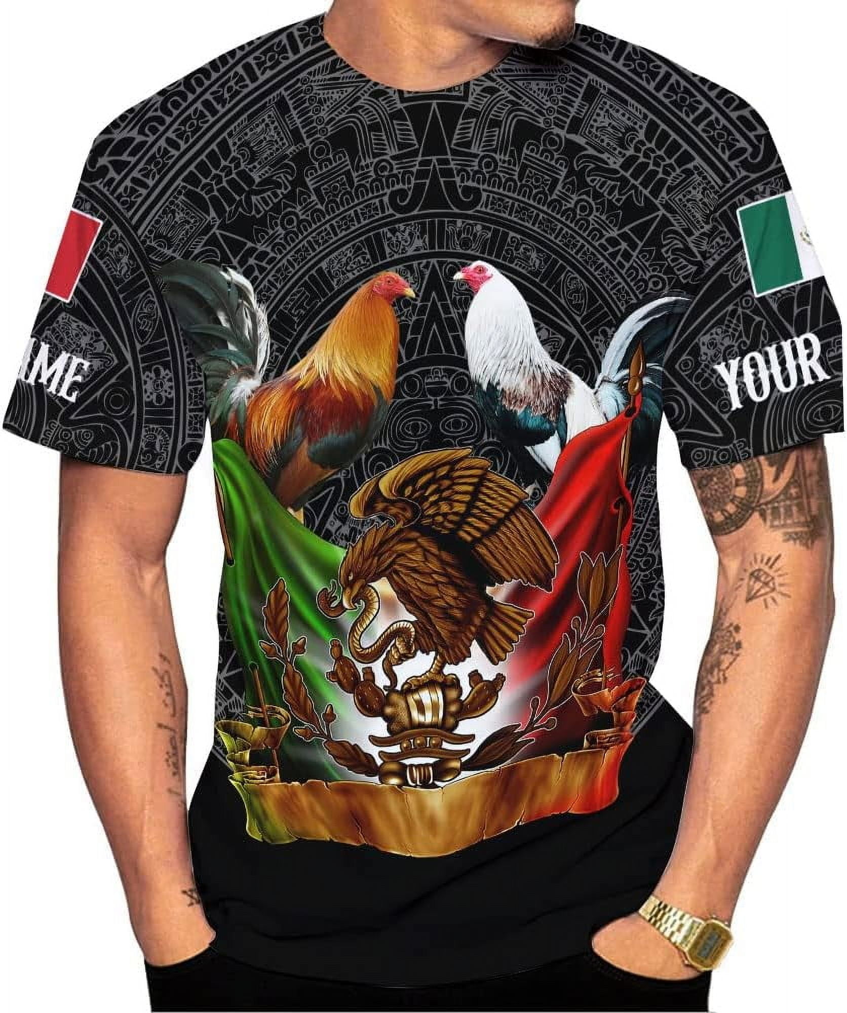 Personalized Name Mexican Shirt for Soccer Fans, Unisex XL Multicolor ...