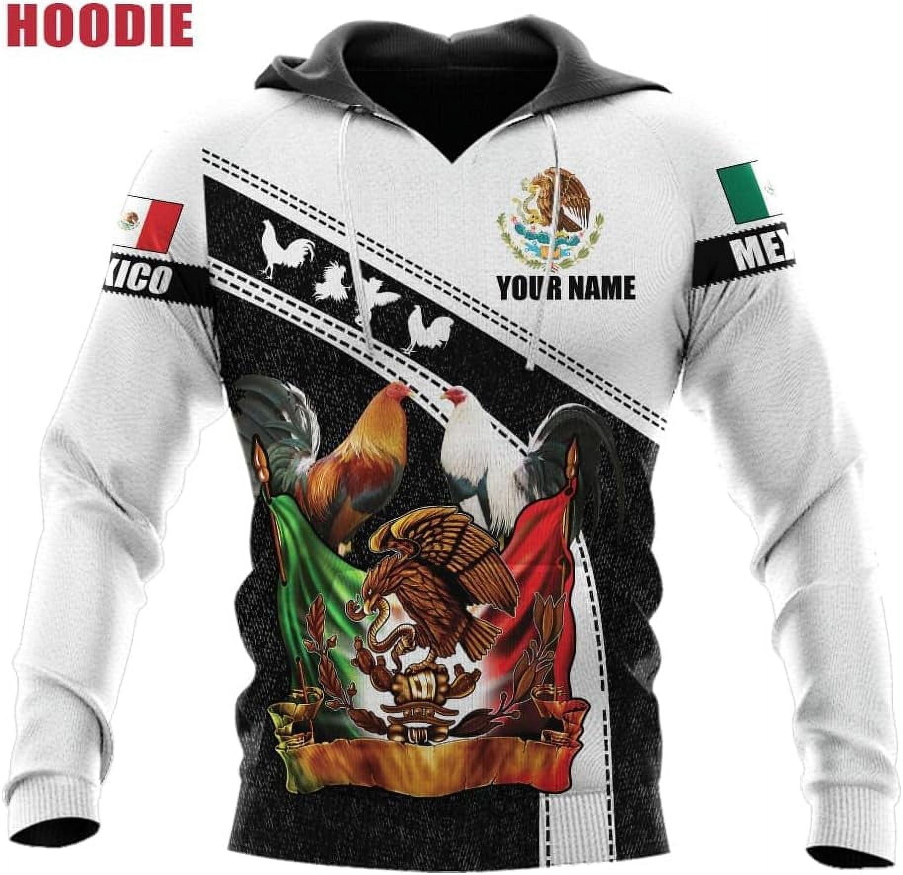 Personalized Name Mexican Shirts for Men 3D, Rooster Mexico Shirts for ...