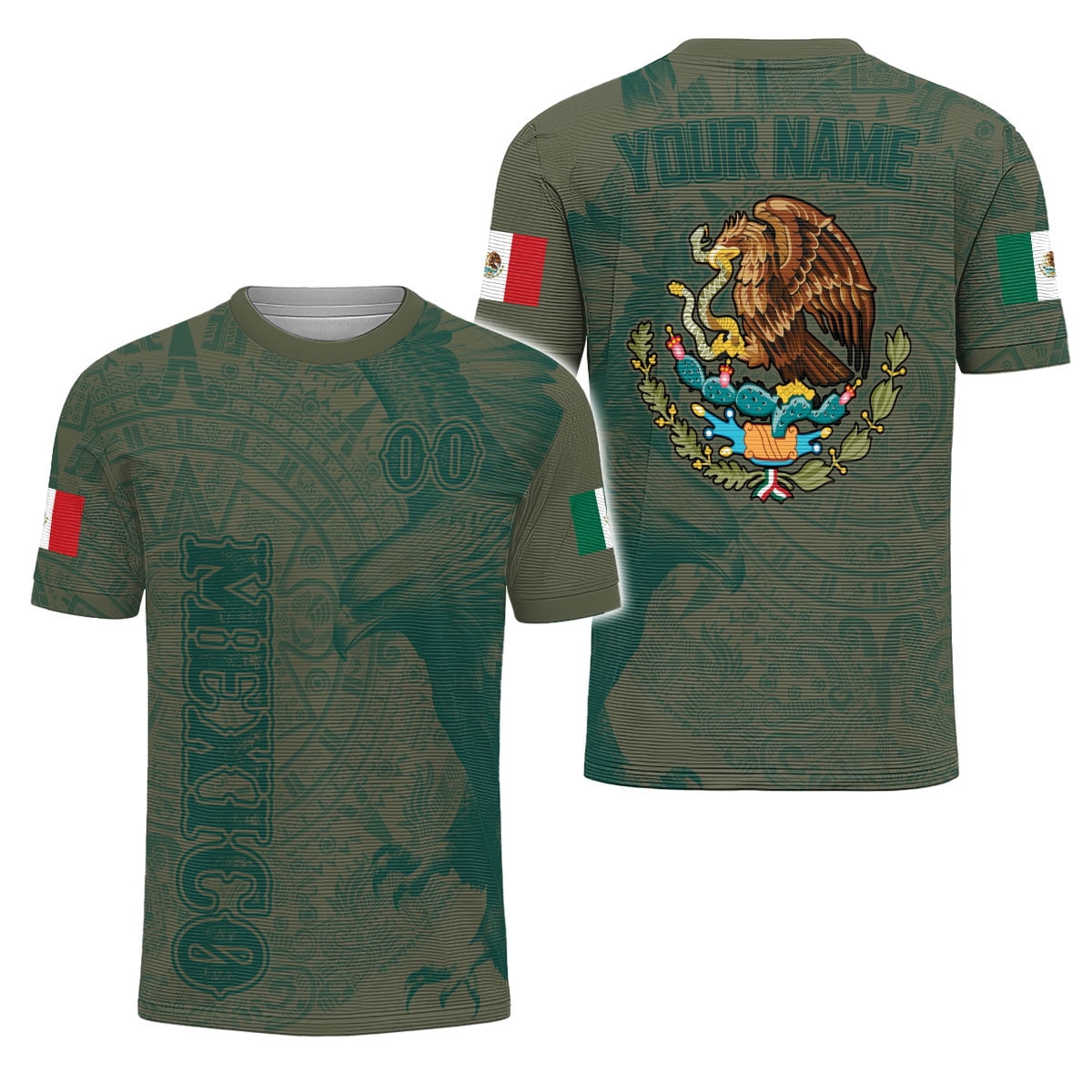 Personalized Name Mexican Soccer Jersey, Men's Quick Dry Soccer Jersey ...