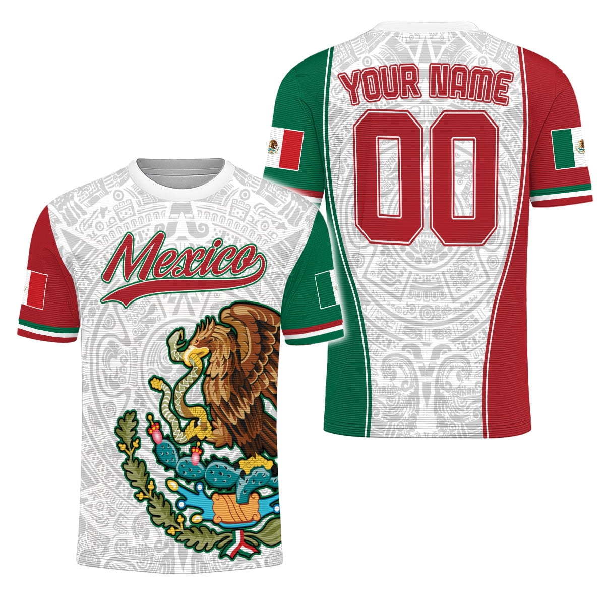 Personalized Name Numer Mexican Soccer Jersey, Men's Quick Dry Soccer ...