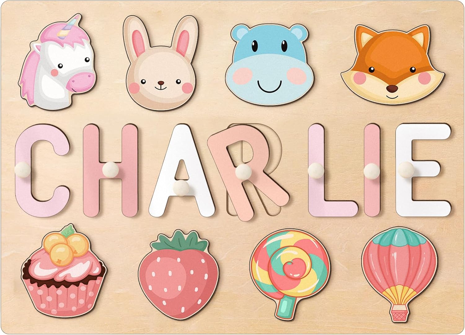 Personalized Name Puzzle for Kids, Custom Wooden Name Puzzles for ...