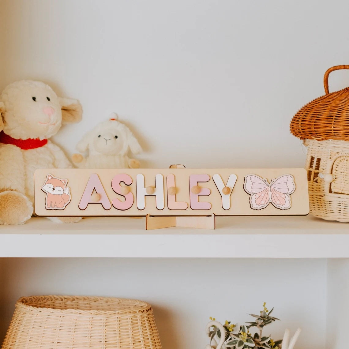 Personalized Name Puzzle With Pegs, Custom Montessori Toys, Back To ...