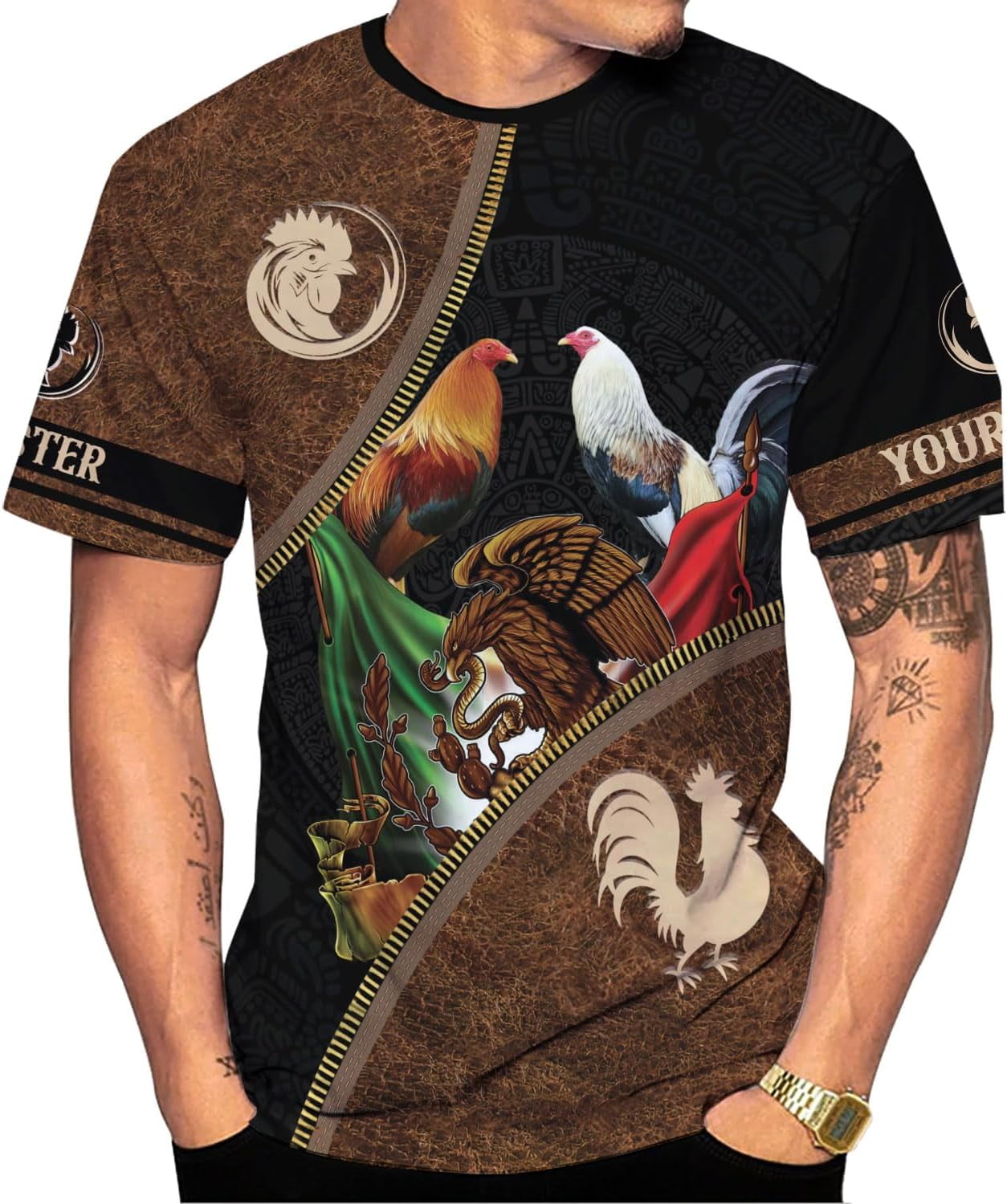 Personalized Name Rooster Shirt 3D, Rooster Shirts for Men, Chicken ...