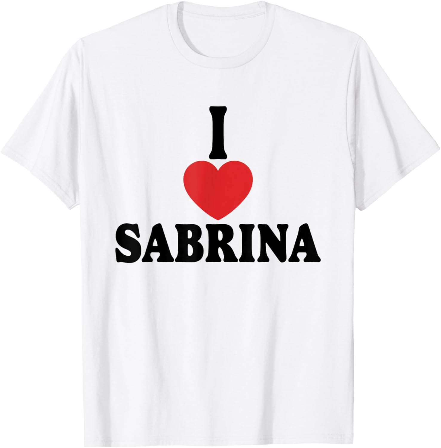 Personalized Name Sabrina I Love Sabrina Heart Groovy T-Shirt - Walmart.com