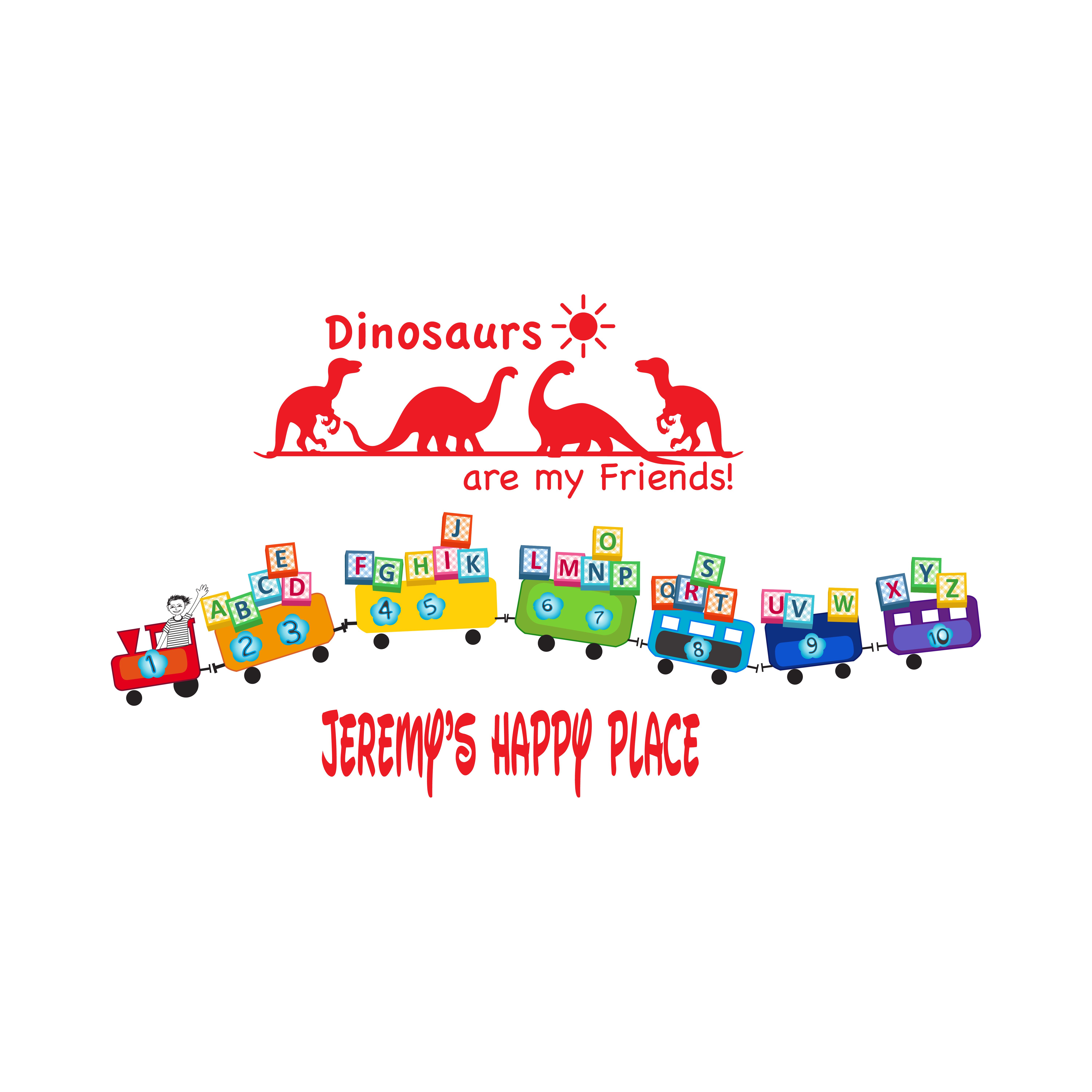 Personalized Name School Wall Decal Colourful Alphabet Train Custom ...