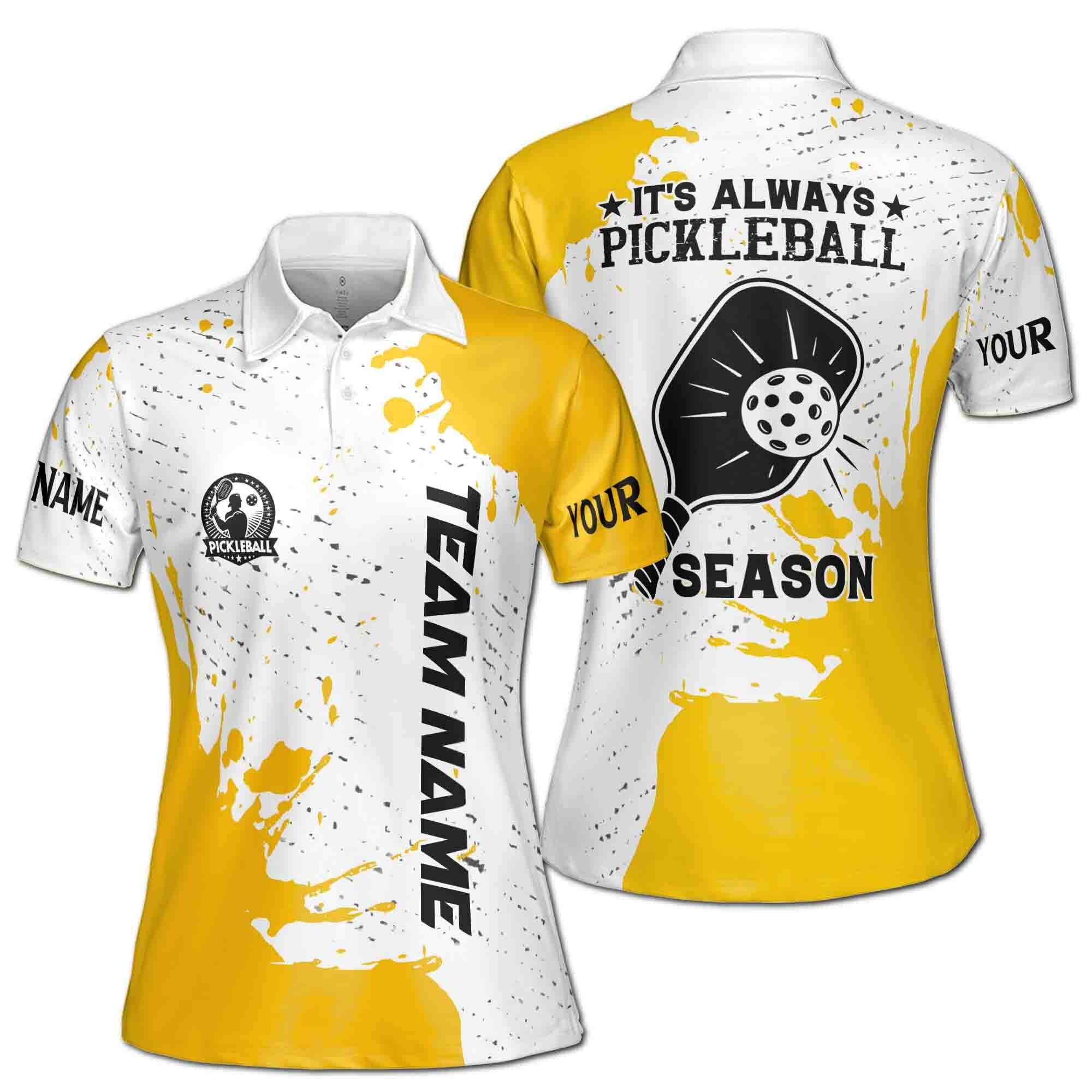 Personalized Name Team Always Pickleball Season Women's Polo Shirt S ...