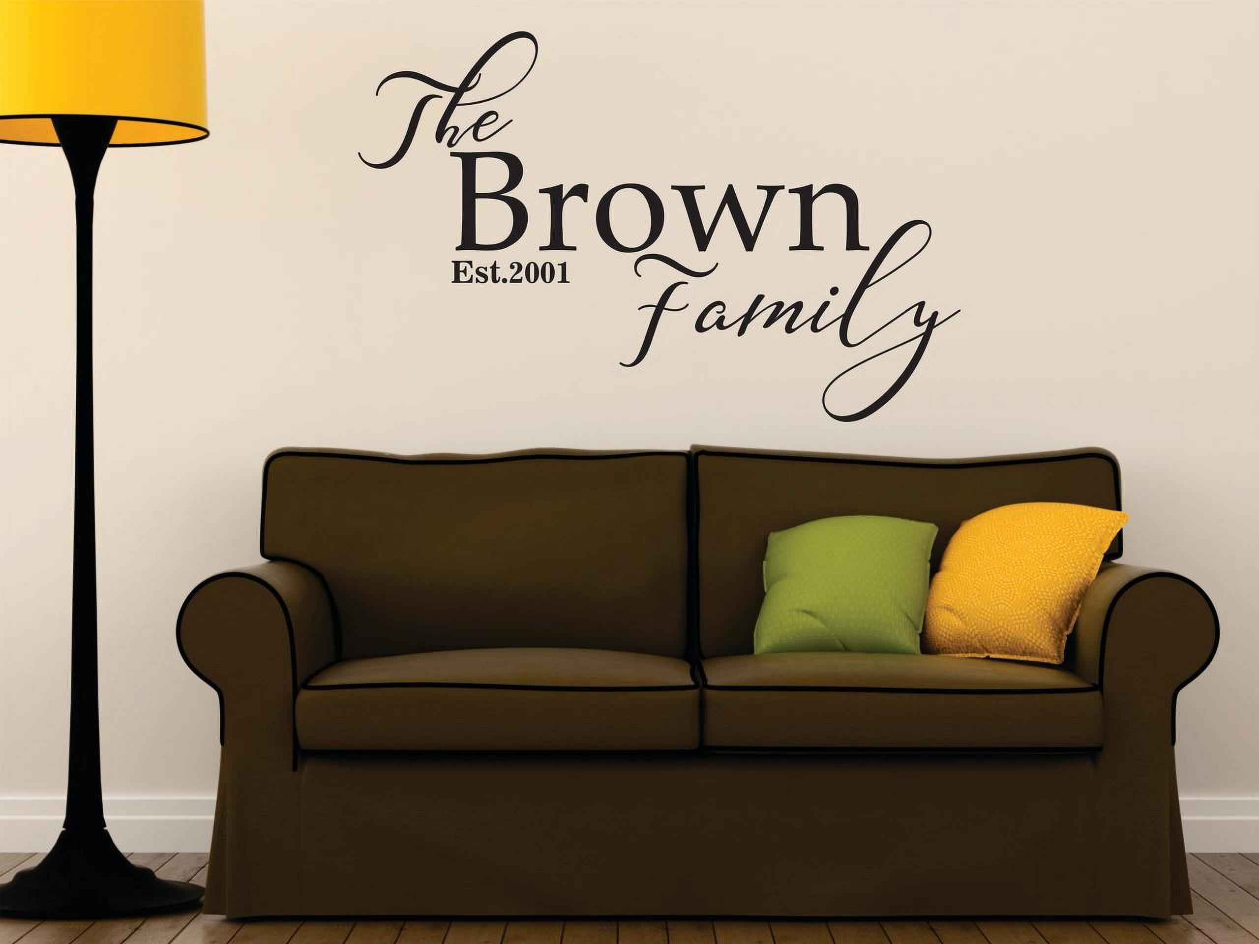 Personalized Name Vinyl Decal Sticker Custom Last Name & Family Est ...