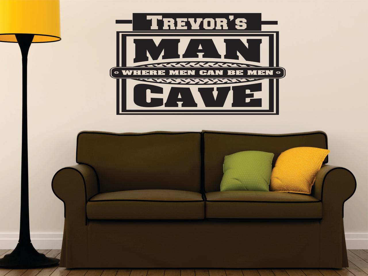 Personalized Name Vinyl Decal Sticker Custom Wall Art Man Cave Where ...