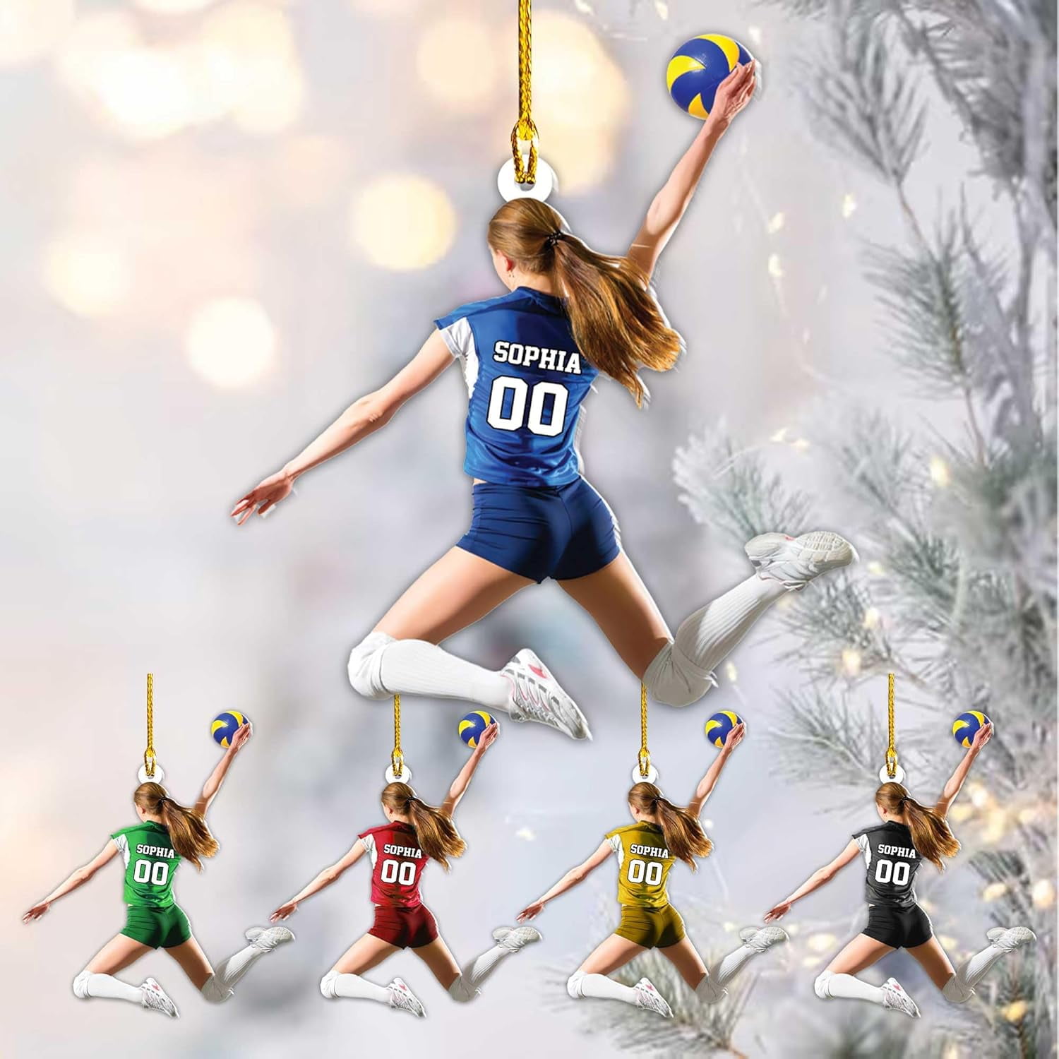 Personalized Name Volleyball Ornament, Gift for Volleyball Player ...