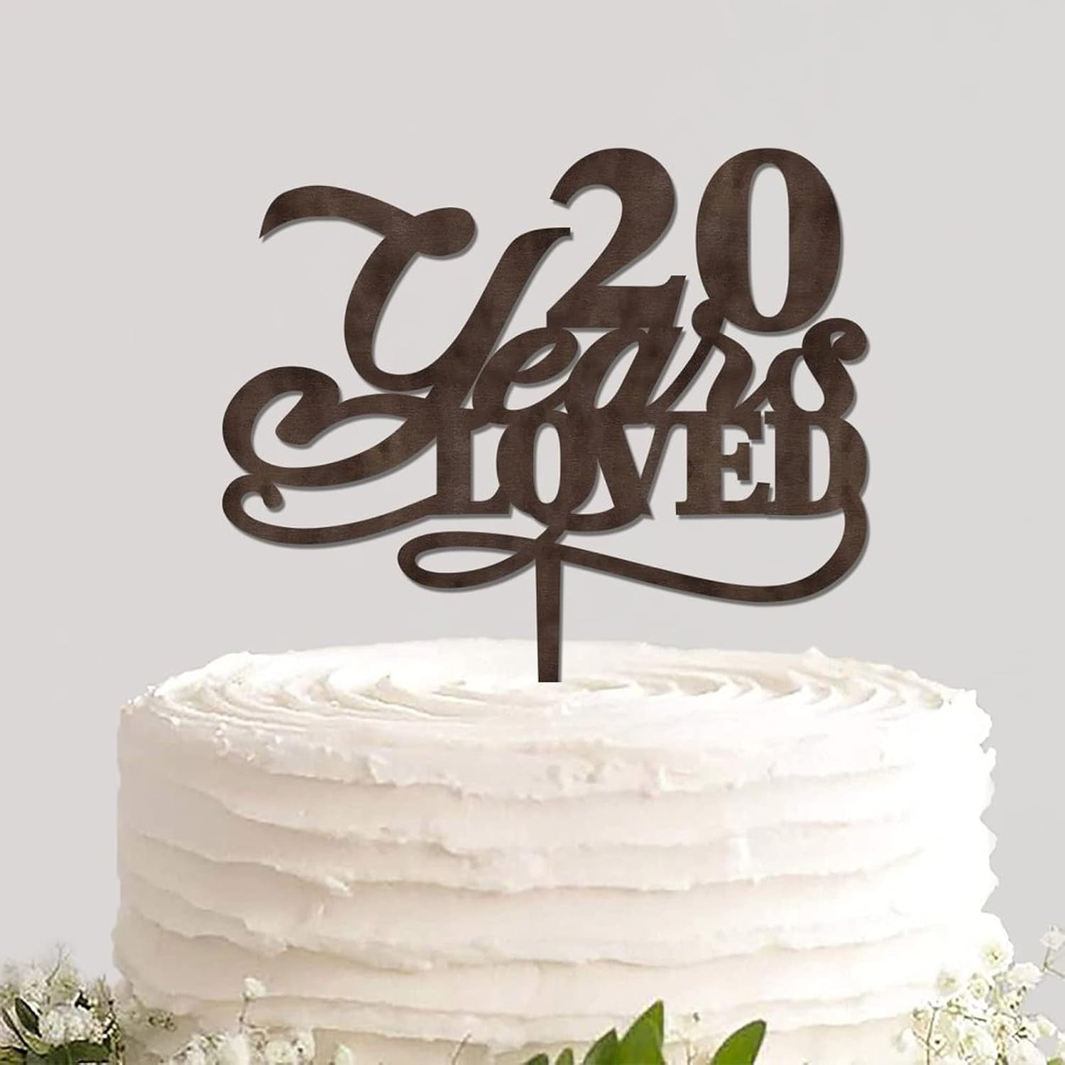 Personalized Names Numbers Colors Rustic Wood Cake Topper Pick Happy ...
