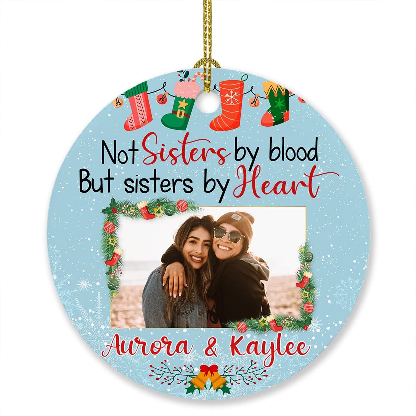 Personalized Names & Photo Friend Keepsake Ornament Christmas 2025, Not ...