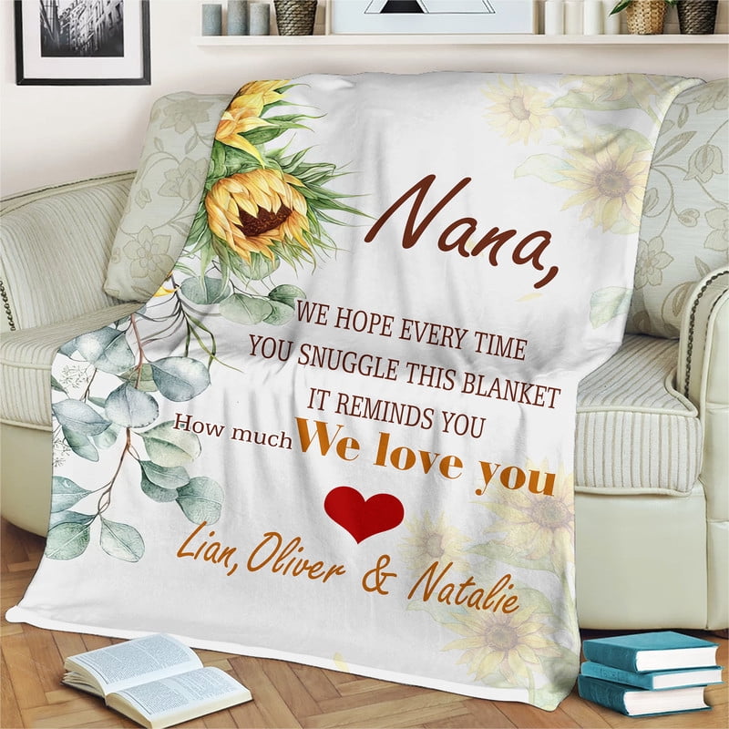 Personalized Nana Blanket From Kids – Custom Gift For Grandma, Nana ...