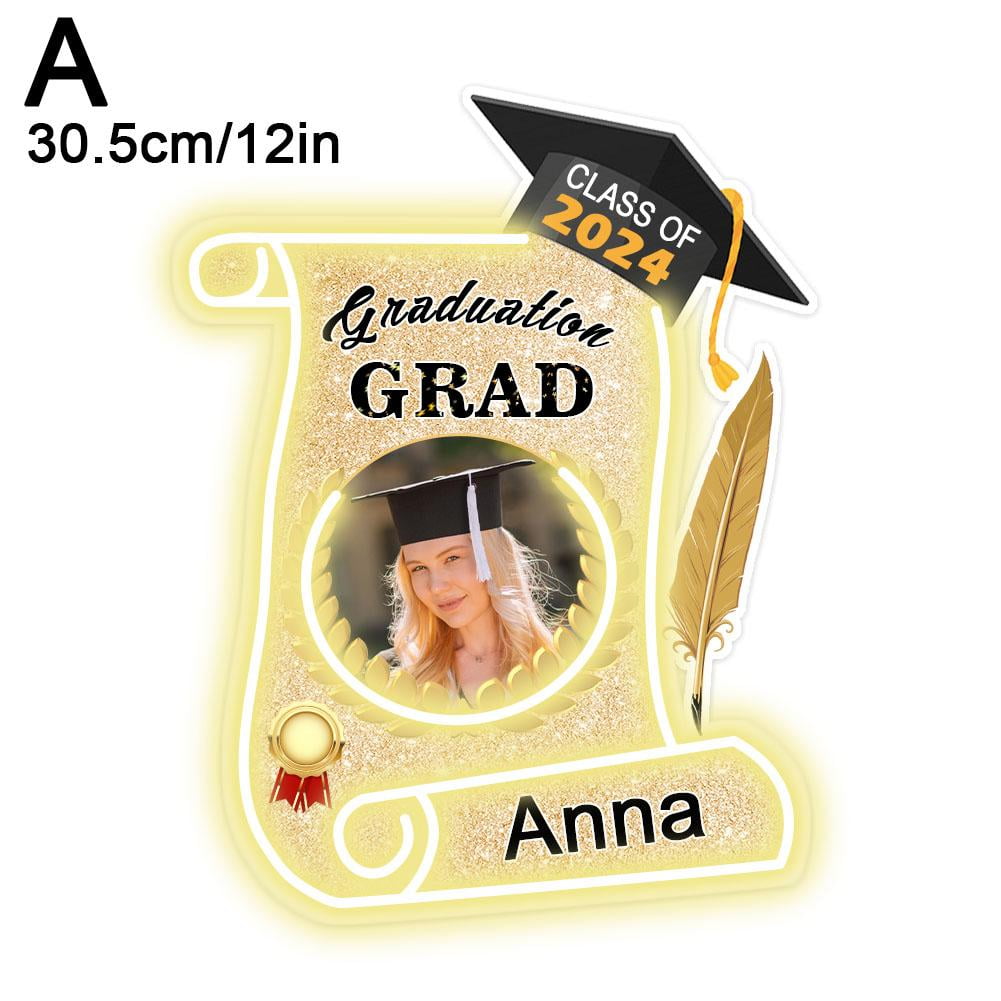 Personalized Neon Signs Congrats Grad LED Light Signs with Photo 2024 ...