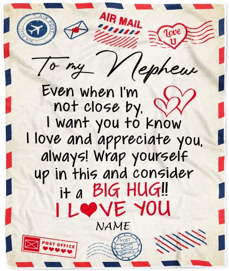 Personalized to My Nephew Blanket from Aunt Uncle Auntie I Love You ...