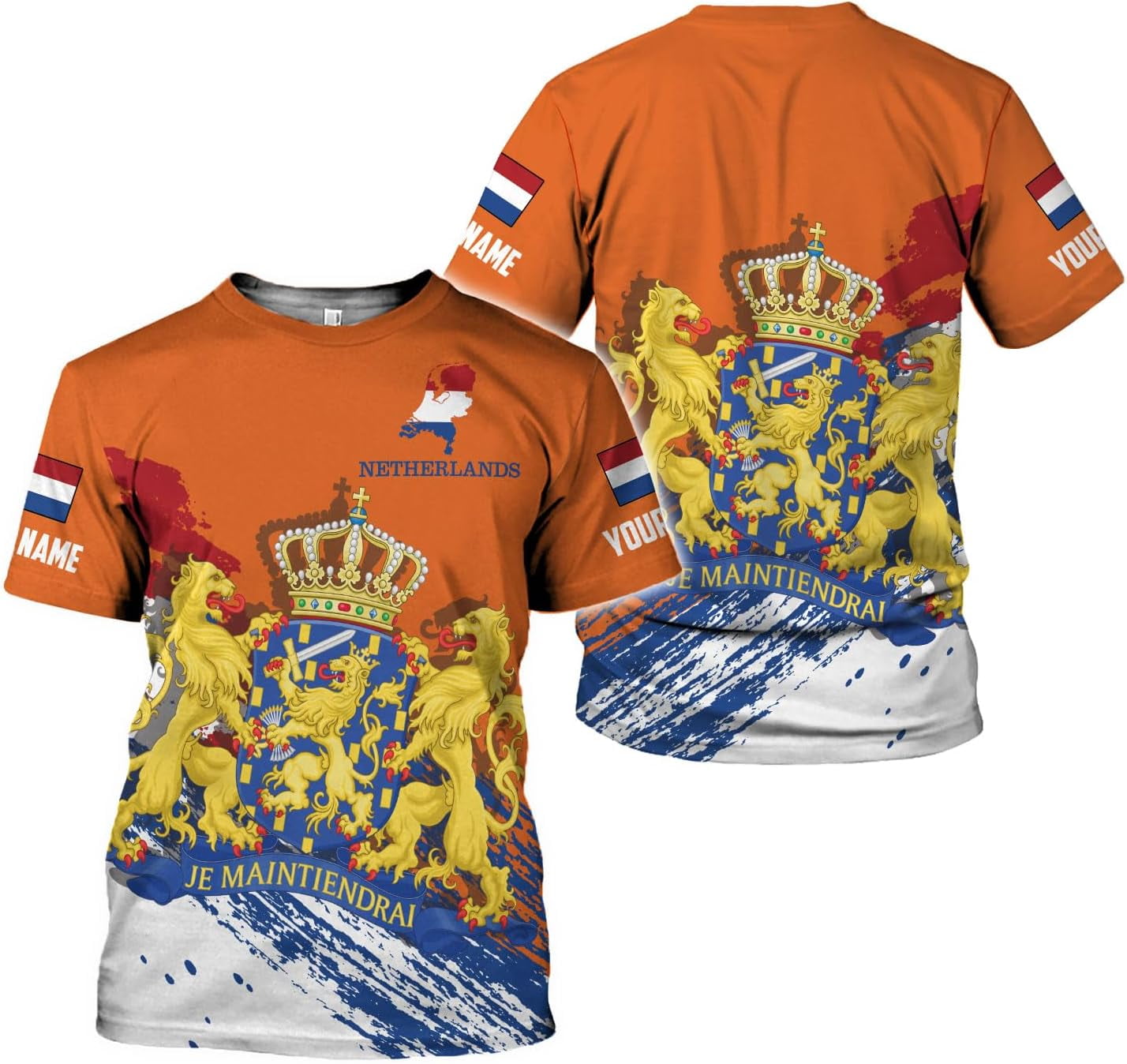 Personalized Netherlands Shirts Dutch Coat of Arms Flag Netherlands 3D ...