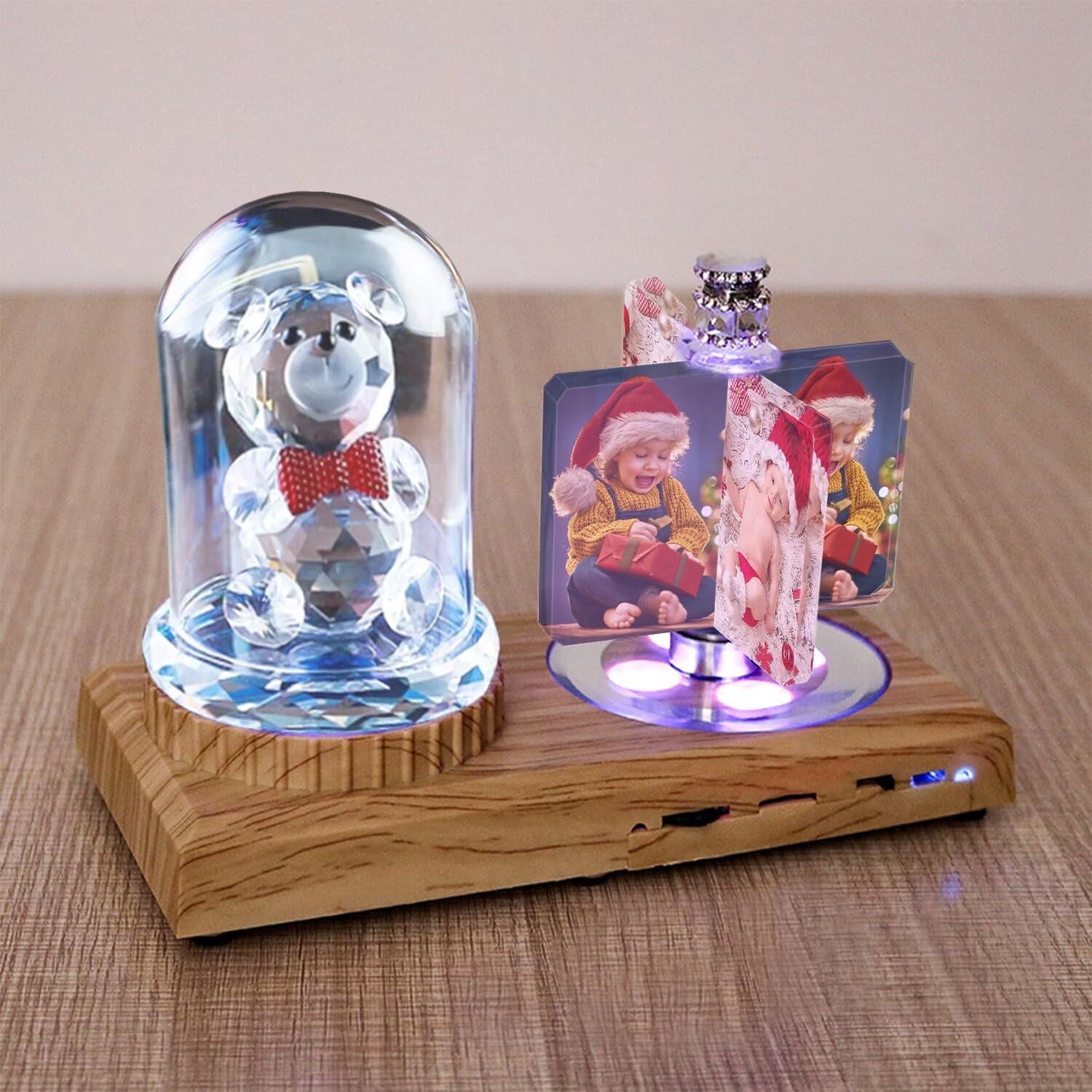 Personalized Night Light 3D Crystal Lamp Custom Photo Picture Engraved ...