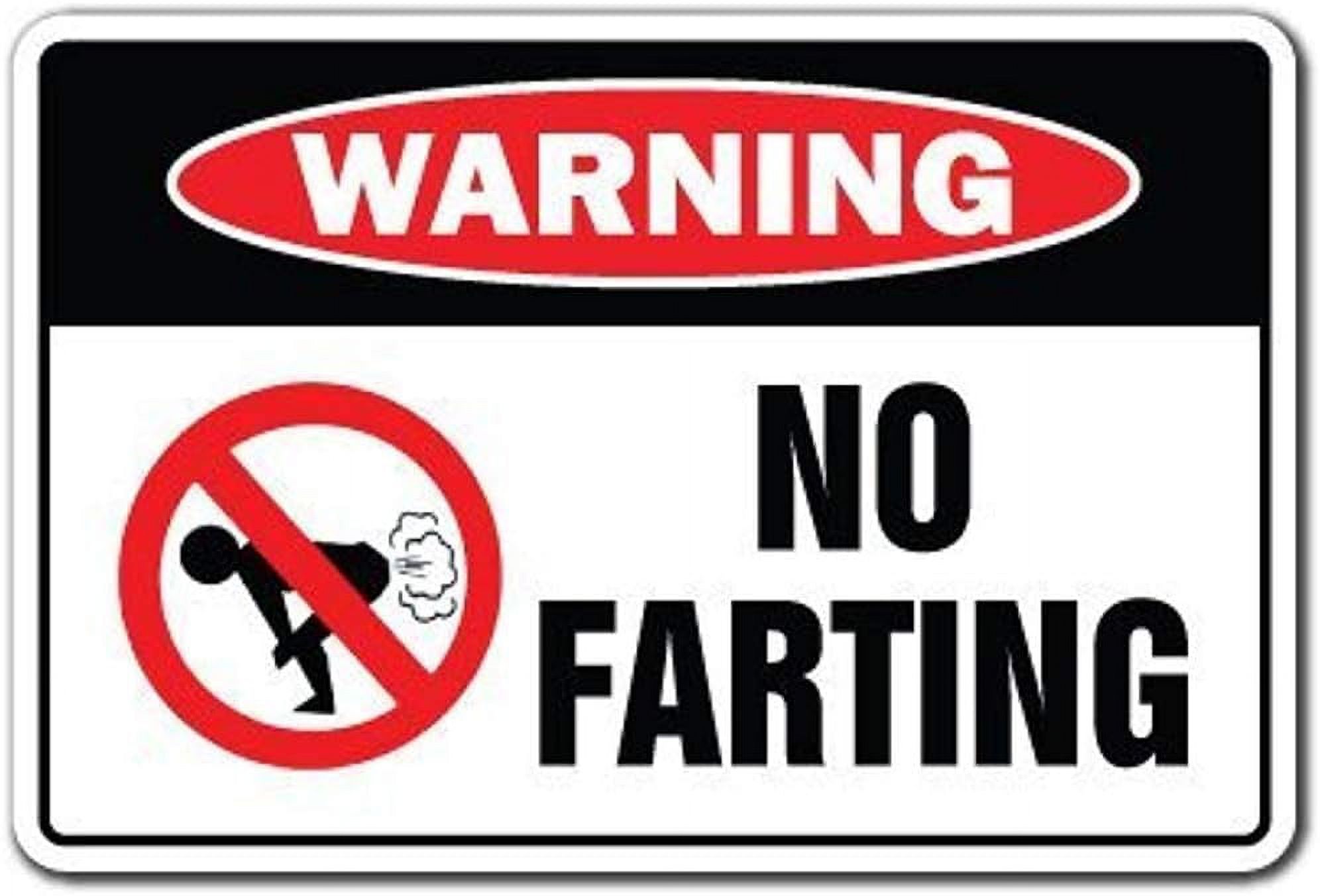 Personalized No Farting Warning Sign Novelty Gift Funny Fart Pass Gas ...
