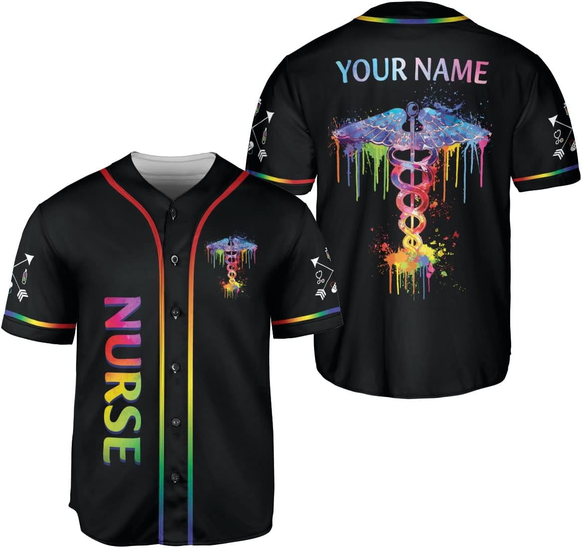 Personalized Nurse Baseball Jersey Flag Nurse Graduation Baseball ...