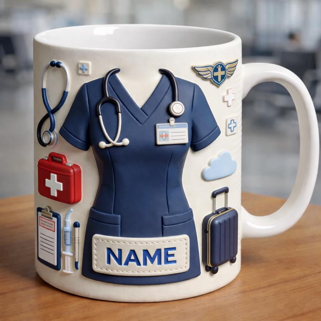 Personalized Nurse Mug, Custom Name Nurse Gift, RN Coffee Mug, Medical ...
