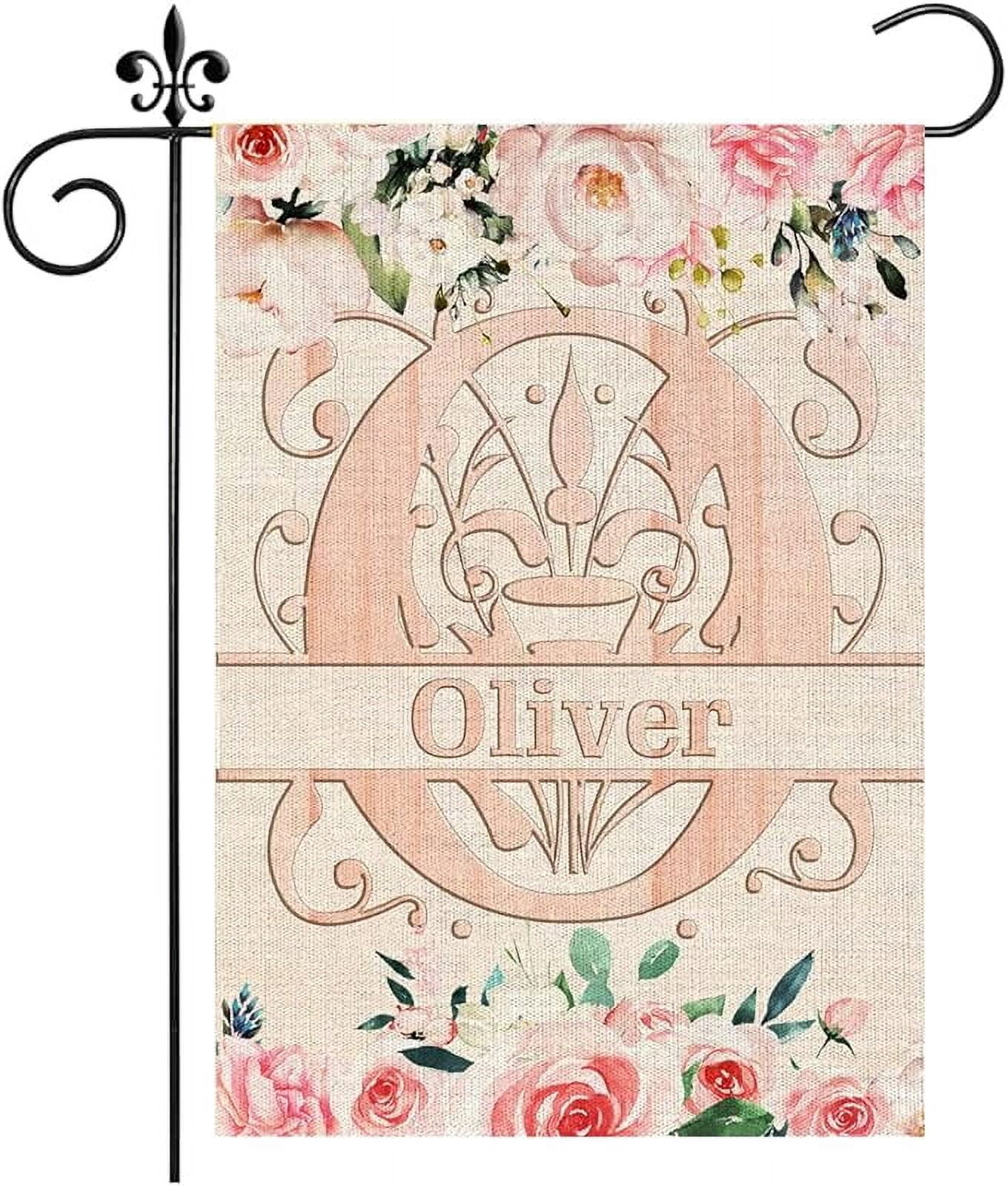 Personalized O Monogram House Flags 28x40 Double Sided Initial Letter ...