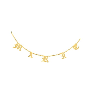 Personalized Sterling Silver of 14K Gold Plated Double Name Necklace w ...