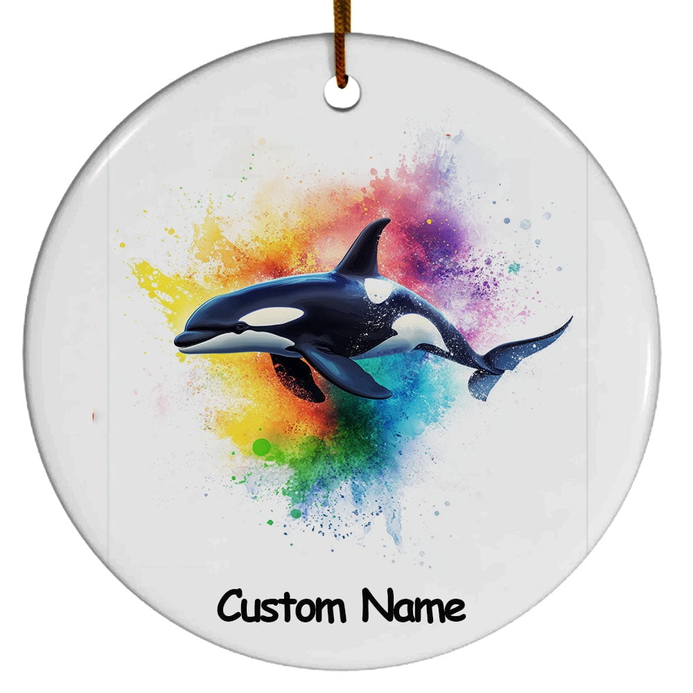 Personalized Orca (Killer Whale) Ornament, Custom Ornament for Animal ...