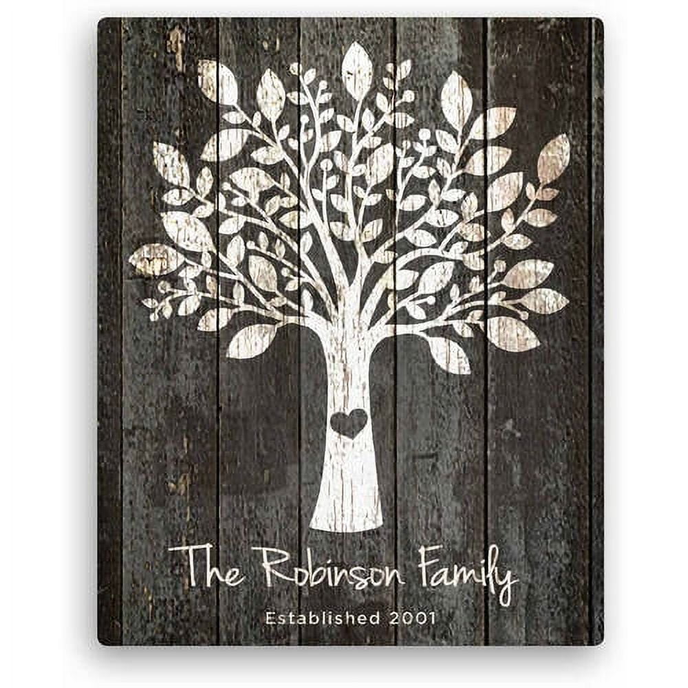 Personalized Our Family Tree 16" x 20" Canvas Available In Multiple ...