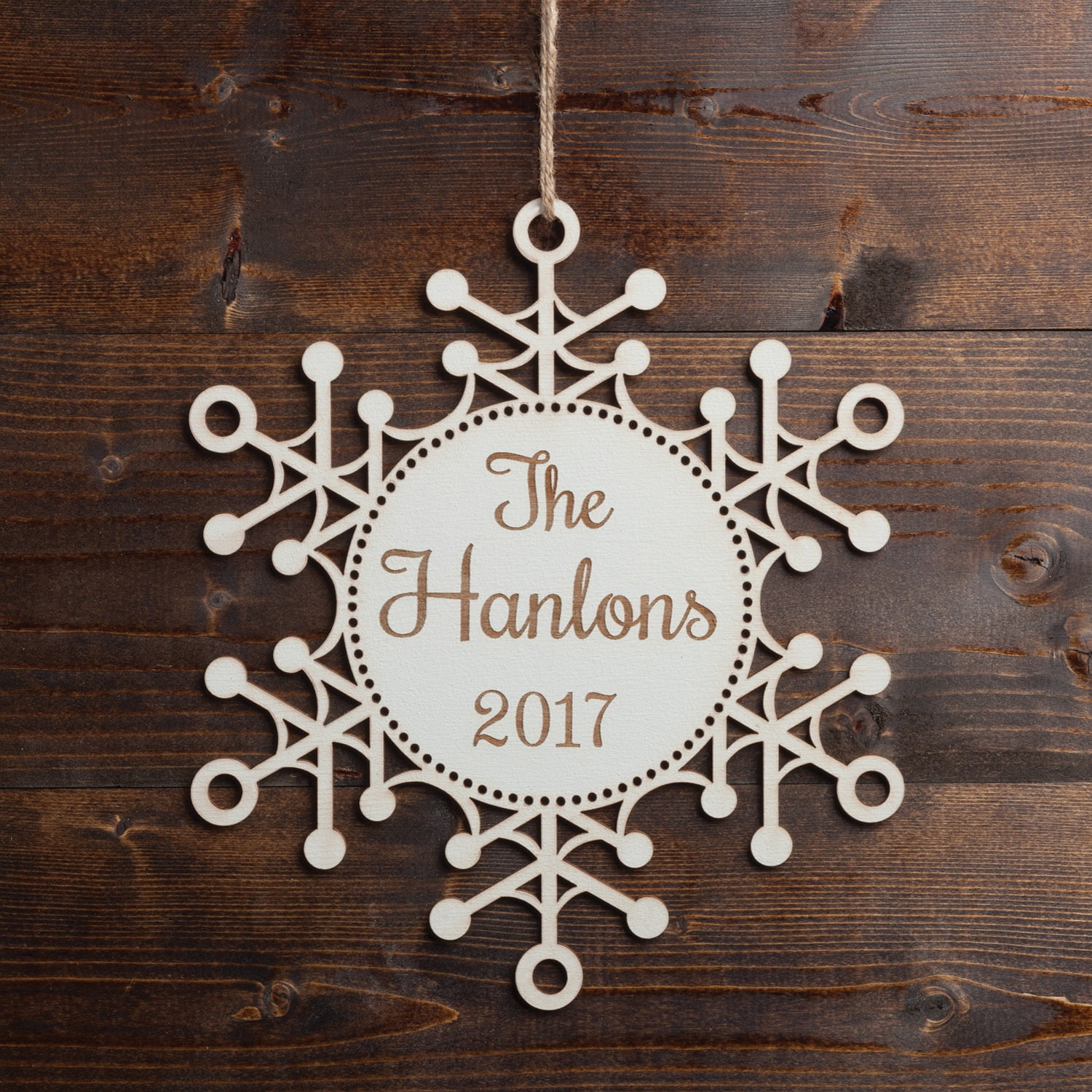 Personalized Oversized Antique White Wood Snowflake - Walmart.com