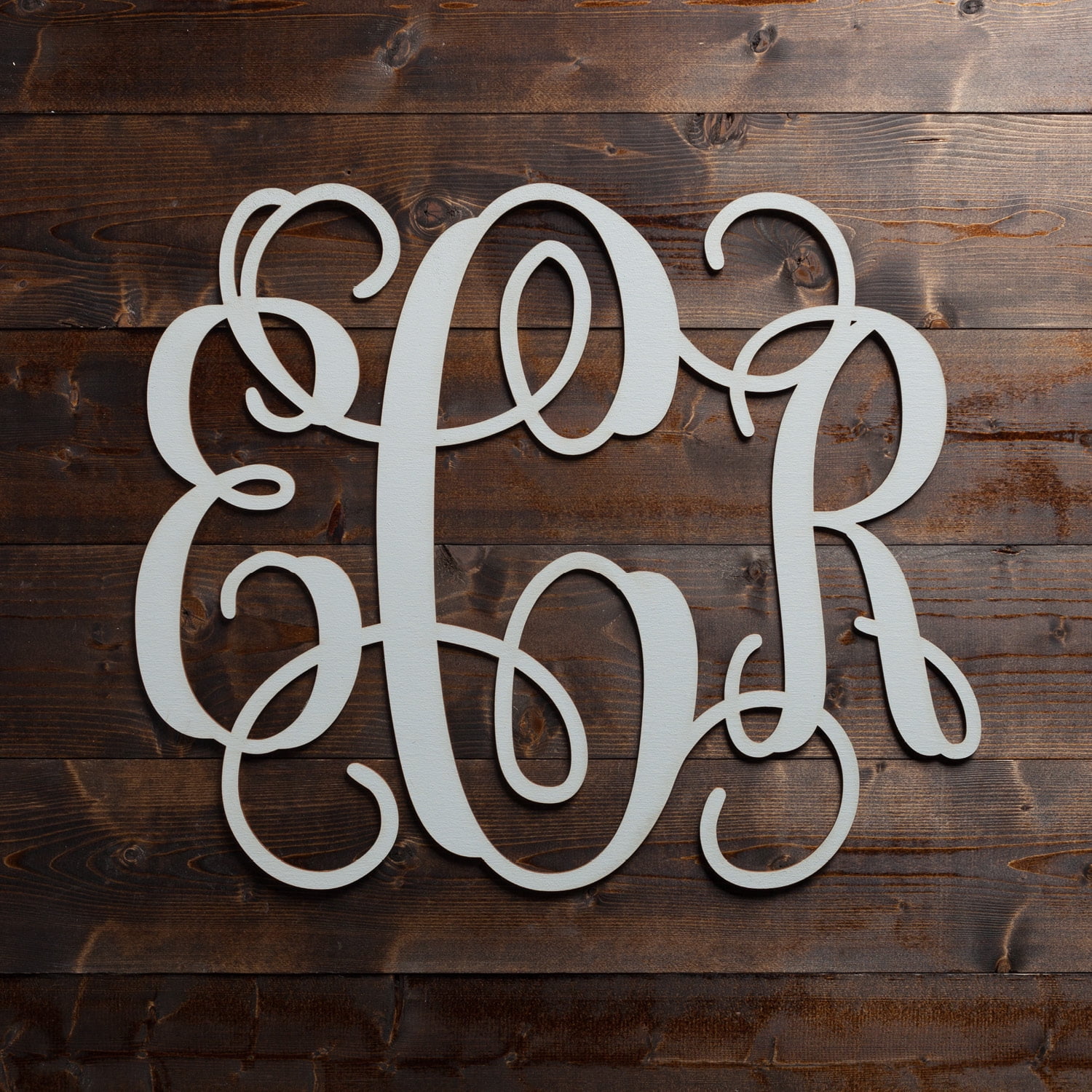 Personalized Oversized Gray Wood Monogram - Walmart.com