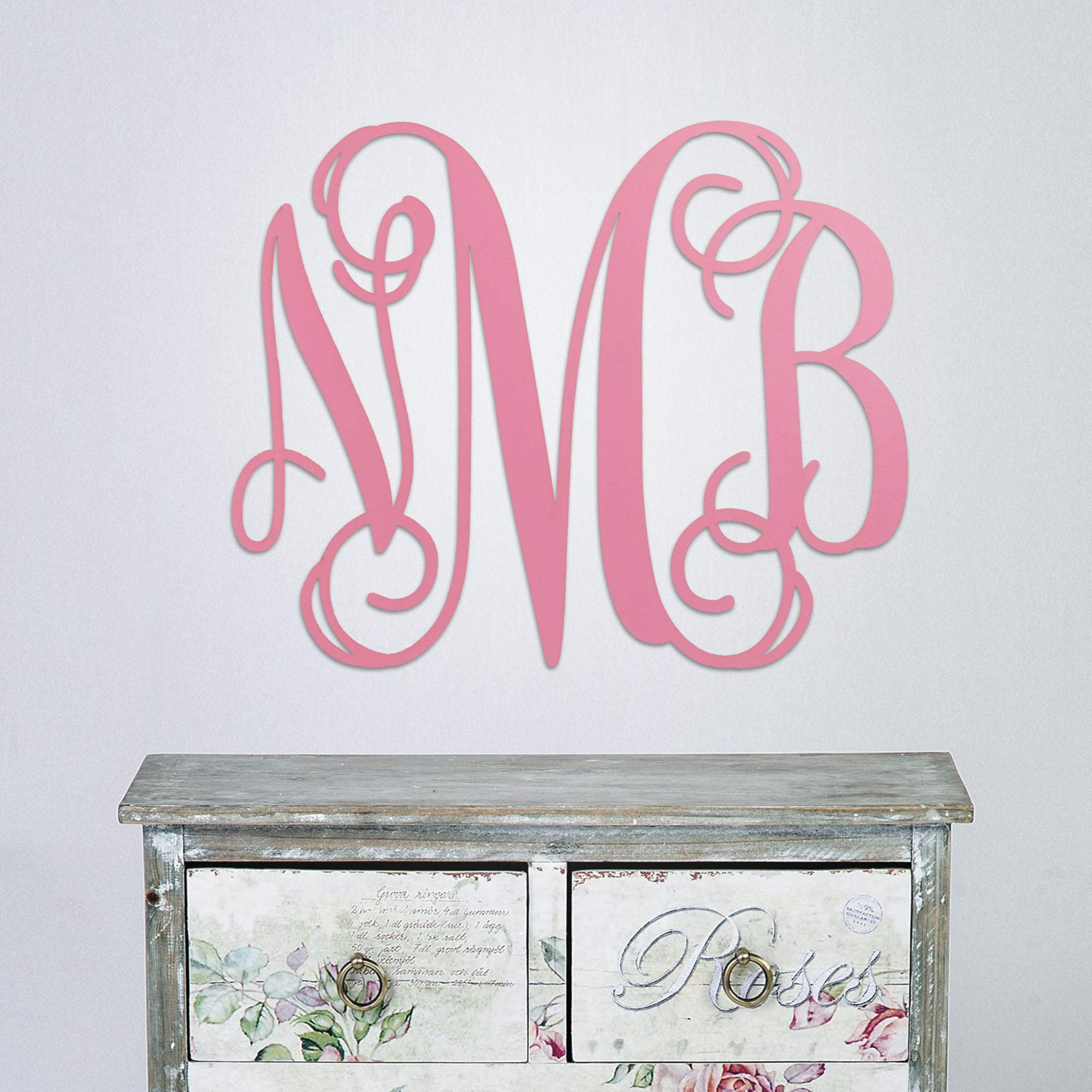 Personalized Oversized Wood Monogram Plaque, Available in 5 colors ...
