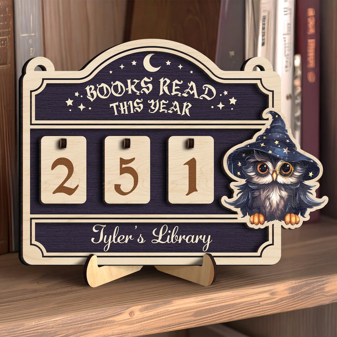 Personalized Owl Books Read Tracker, Reading Counter for Book Lovers ...