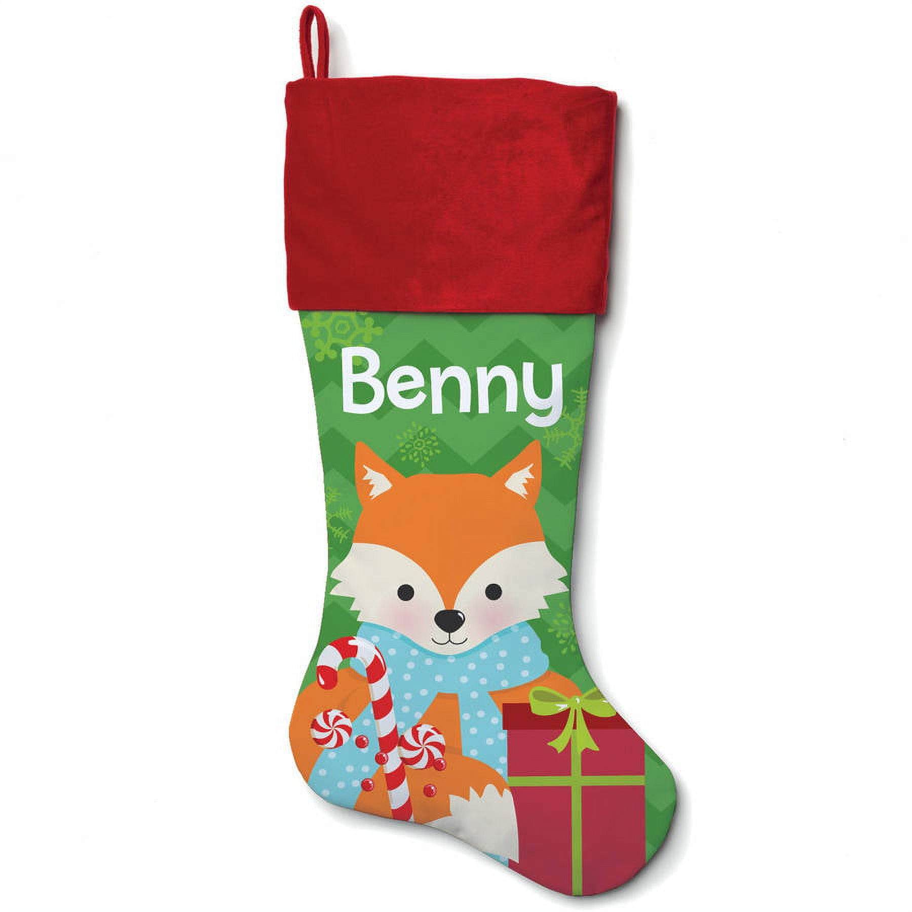 Personalized Owl, Fox, Reindeer or Polar Bear Christmas Stocking ...