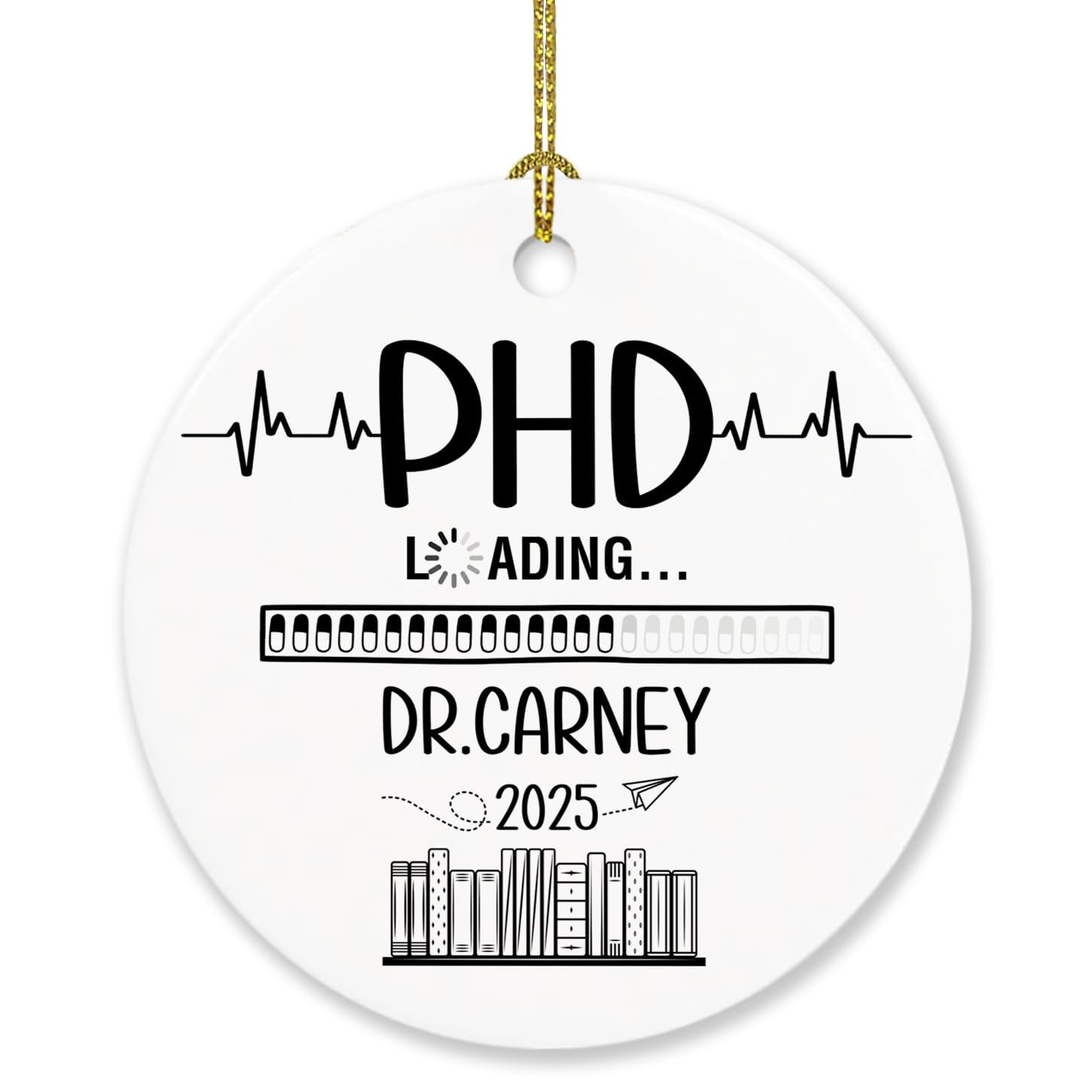 Personalized PHD Doctor Loading Christmas Ornament 2025, Custom Name ...